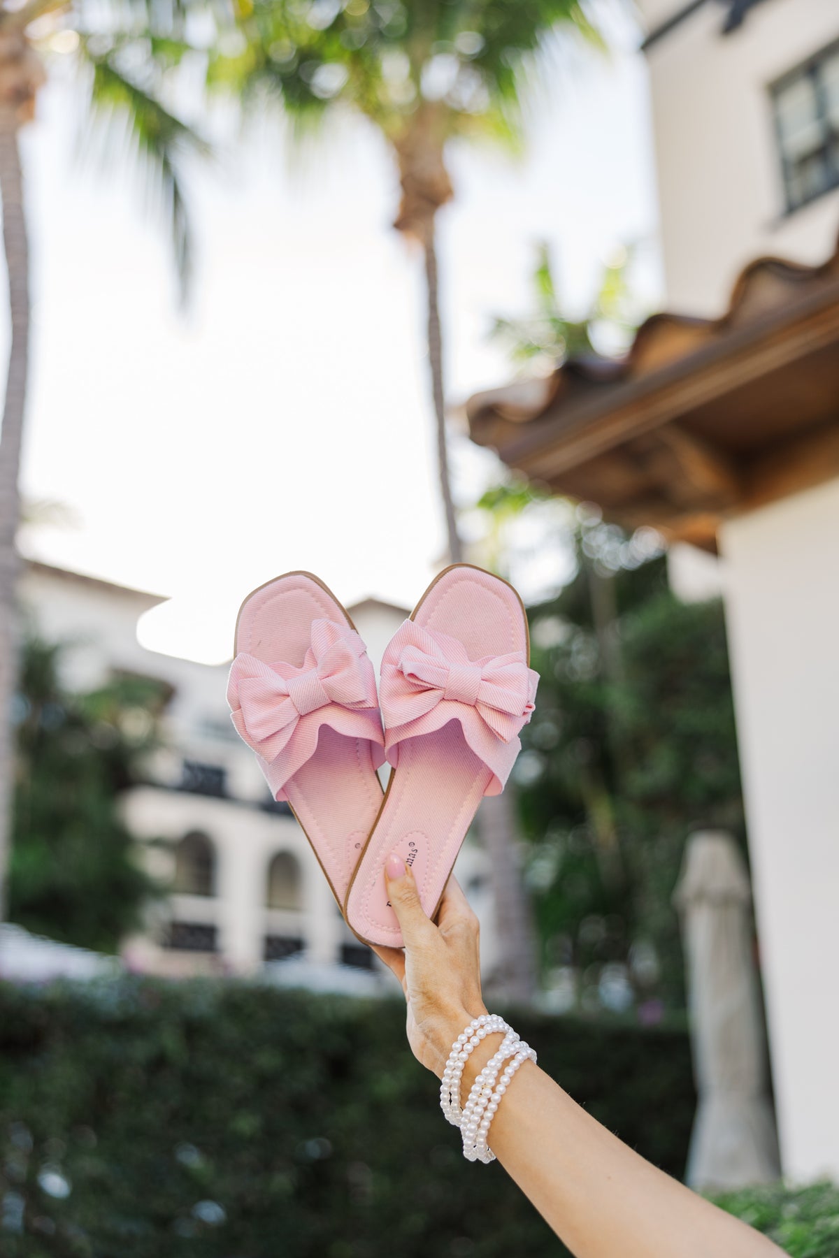 In Your Dreams Powder Pink Bow Sandals – Shop the Mint