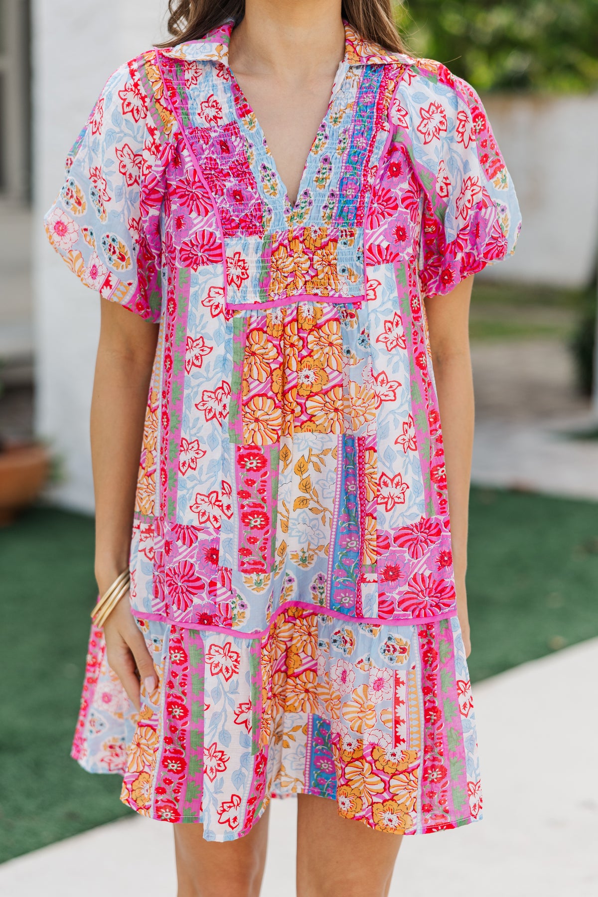 Share The Joy Pink Mixed Print Dress – Shop the Mint