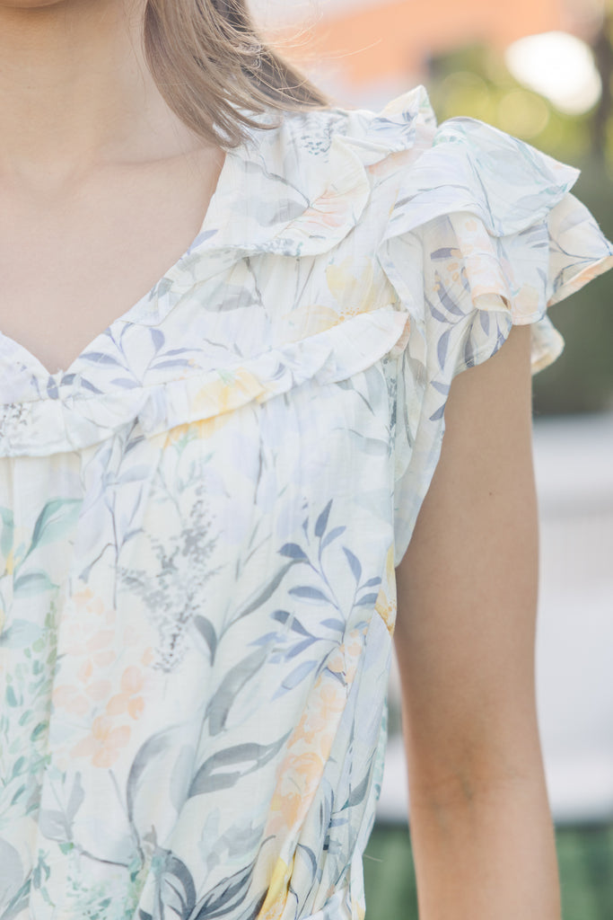 On Your Mind Cream Floral Midi Dress – Shop the Mint