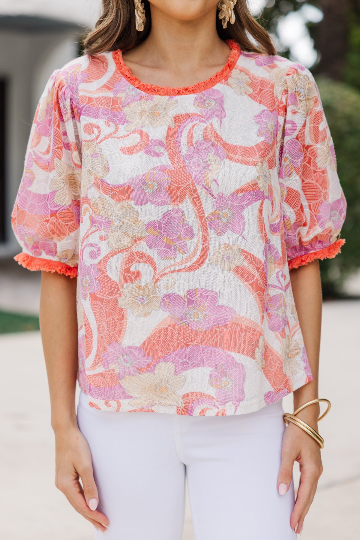 You Belong Apricot Pink Floral Blouse – Shop the Mint
