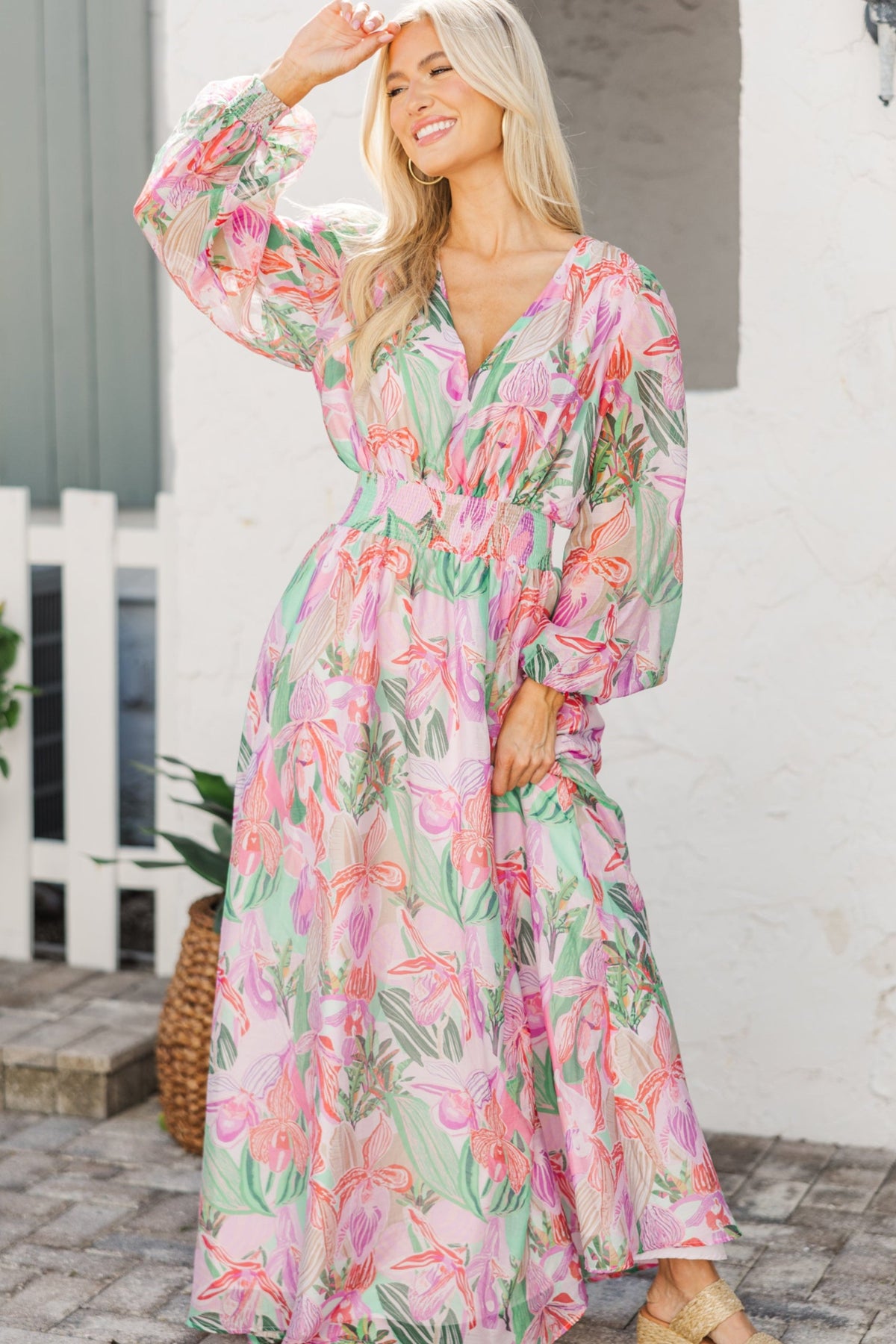 Just Imagine It Pink Floral Maxi Dress – Shop the Mint