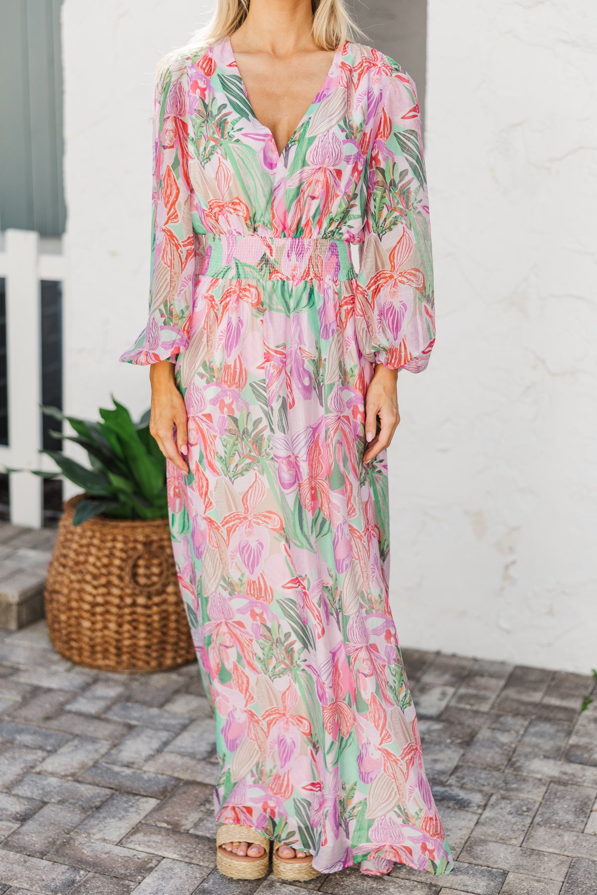 Just Imagine It Pink Floral Maxi Dress – Shop the Mint