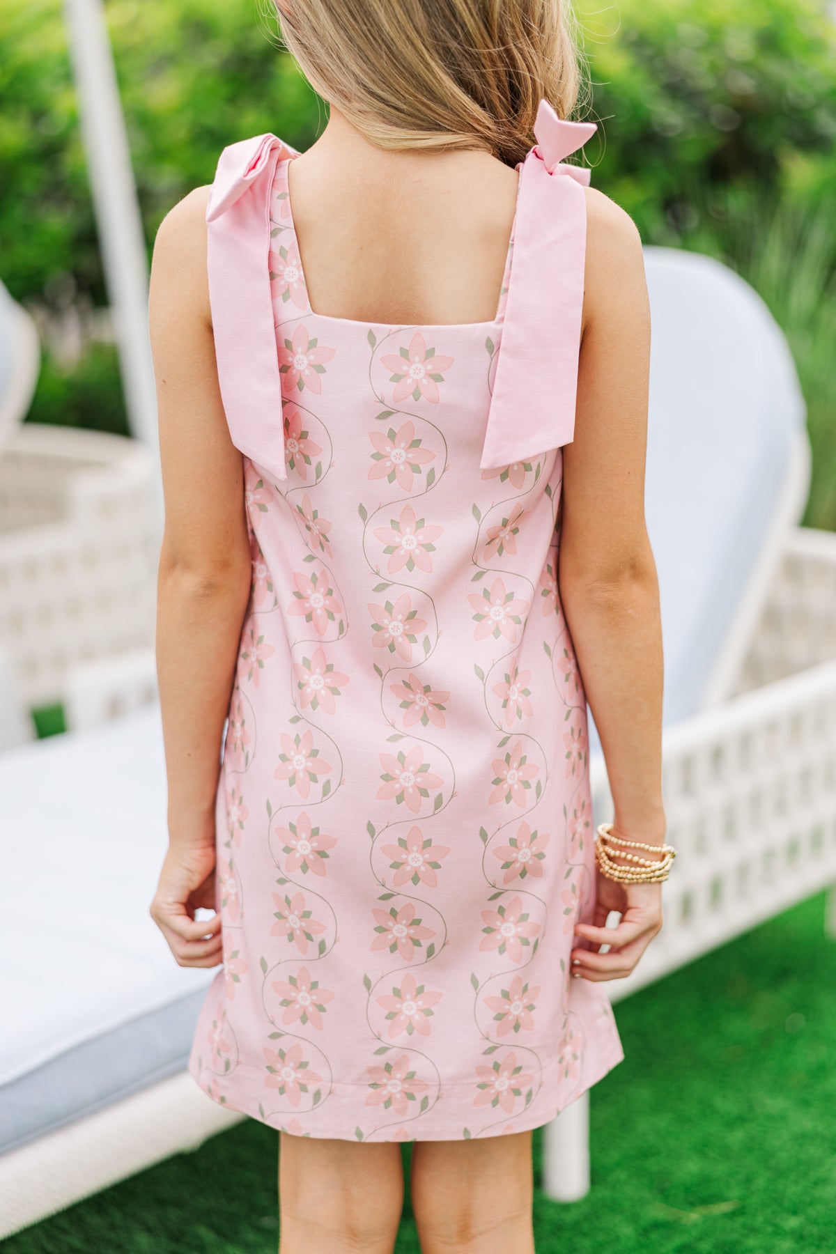 Girls: The Ellie Pink Floral Shift Dress – Shop the Mint