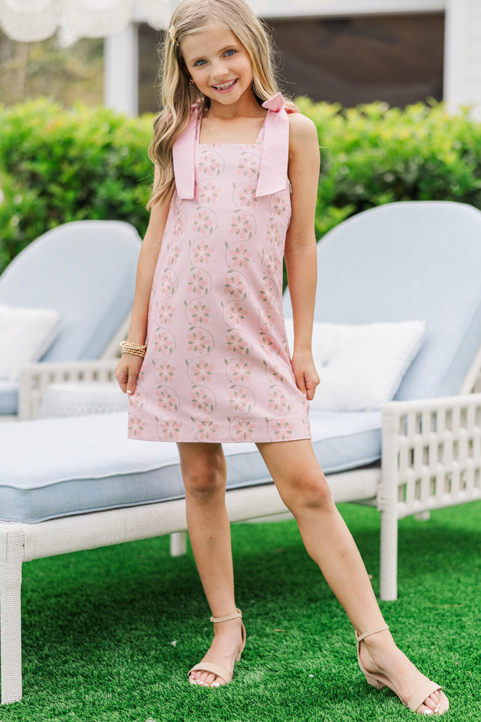 Girls: The Ellie Pink Floral Shift Dress – Shop the Mint