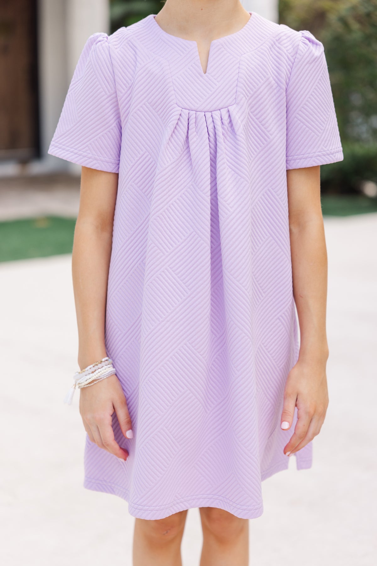 Girls: Nice To See You Lavender Textured Dress – Shop the Mint