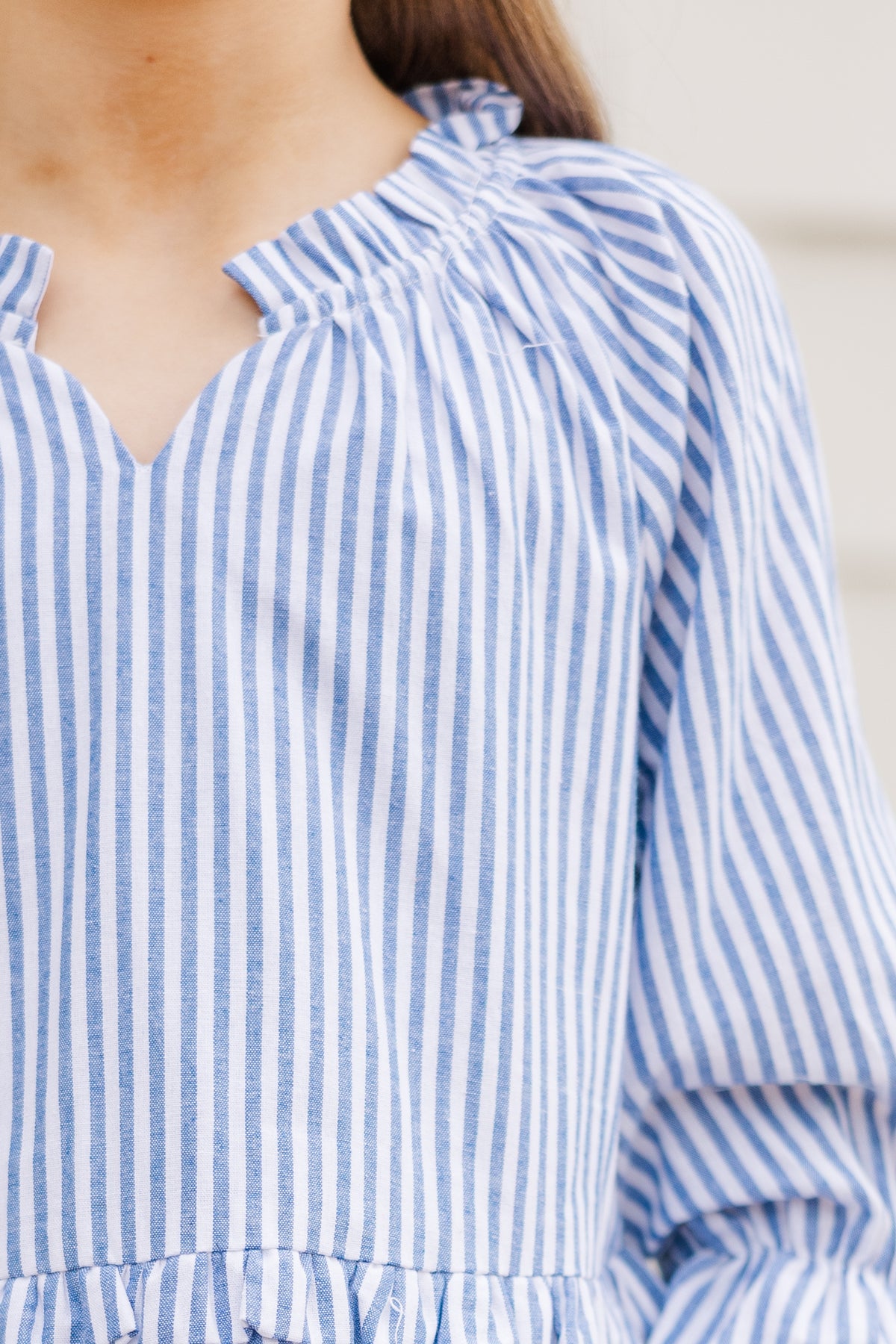Girls: Always In the Lead Blue Striped Linen Dress – Shop the Mint