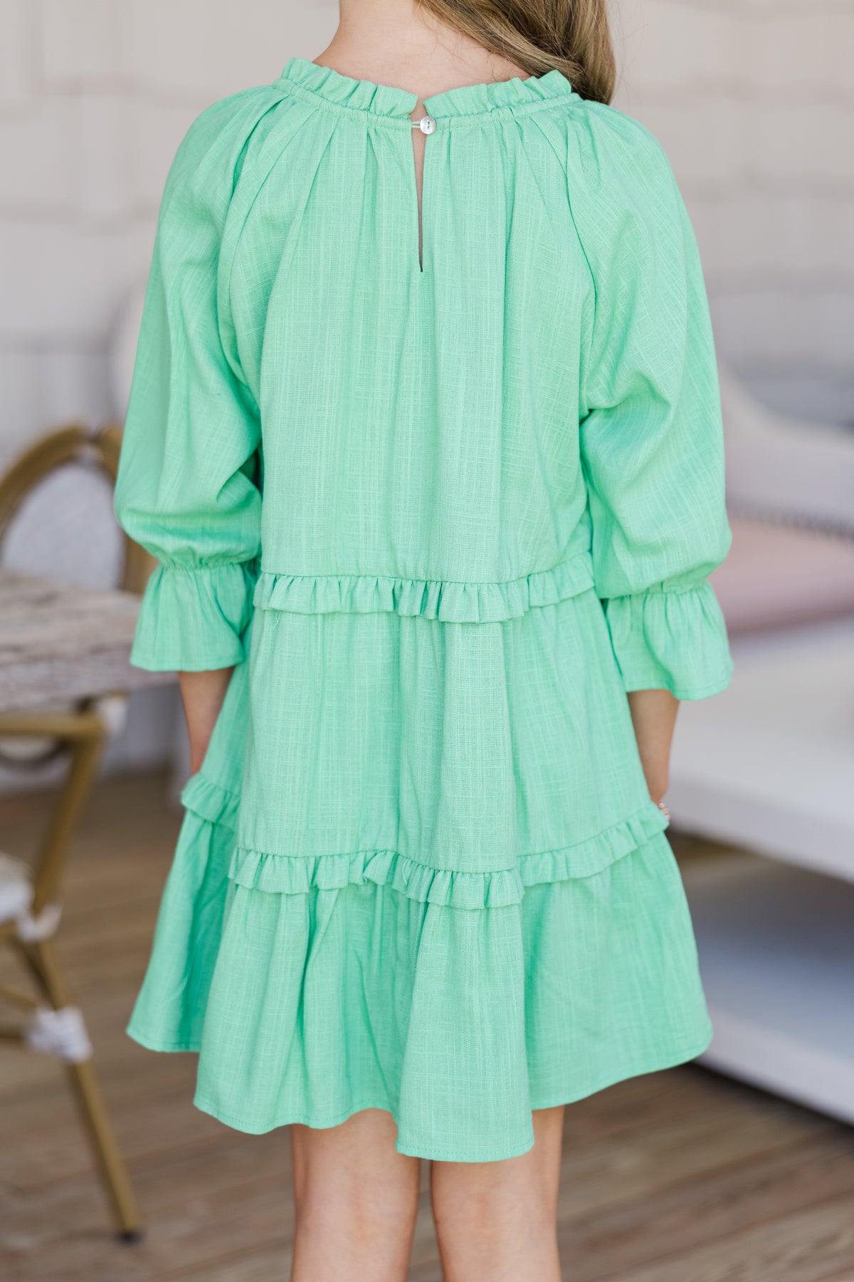 Girls: Always In The Lead Green Linen Dress – Shop the Mint