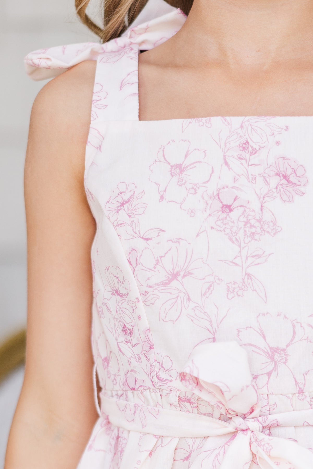 Girls: The Sansa Pink Toile Midi Dress – Shop the Mint