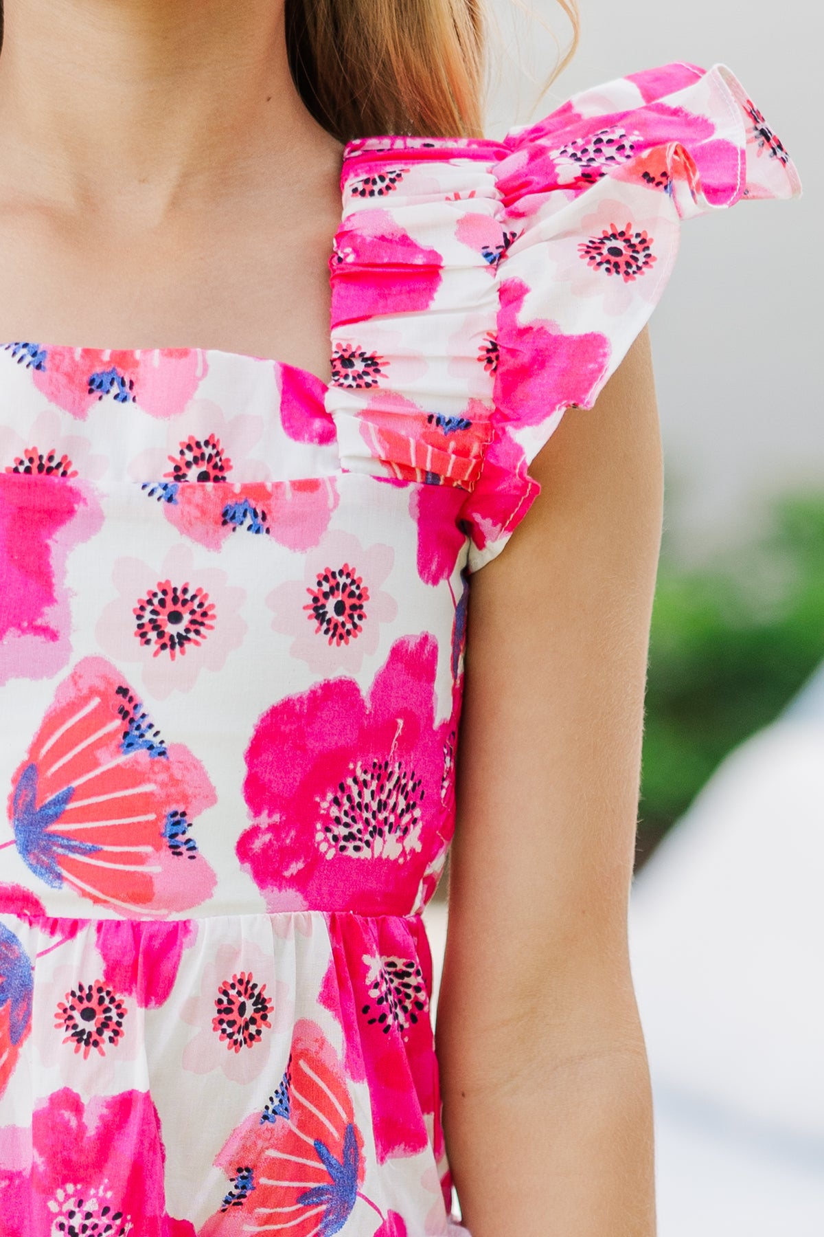 Girls: Think About It Fuchsia Floral Midi Dress – Shop the Mint
