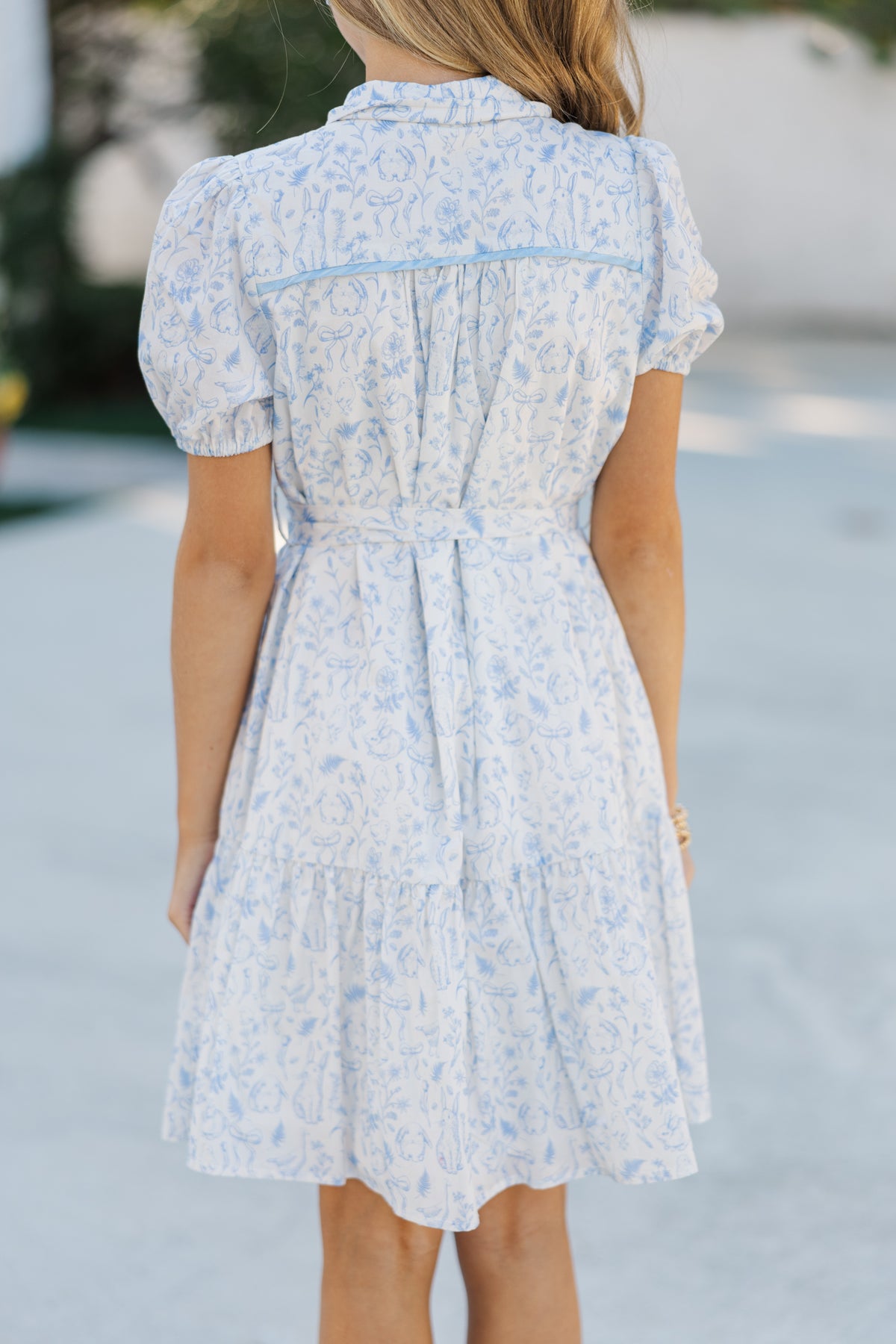 Girls: The Bianca Light Blue Toile Dress – Shop the Mint