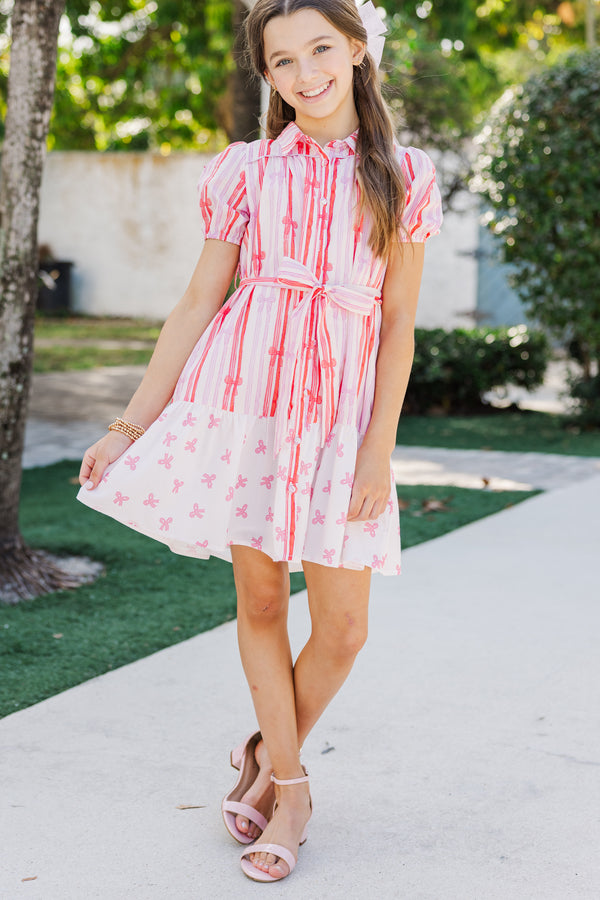 Girls: The Bianca Pink Bow Dress – Shop the Mint