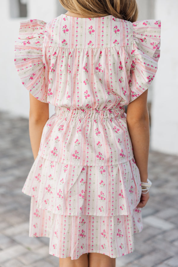 Girls: Find Yourself Pink Ditsy Floral Dress – Shop the Mint