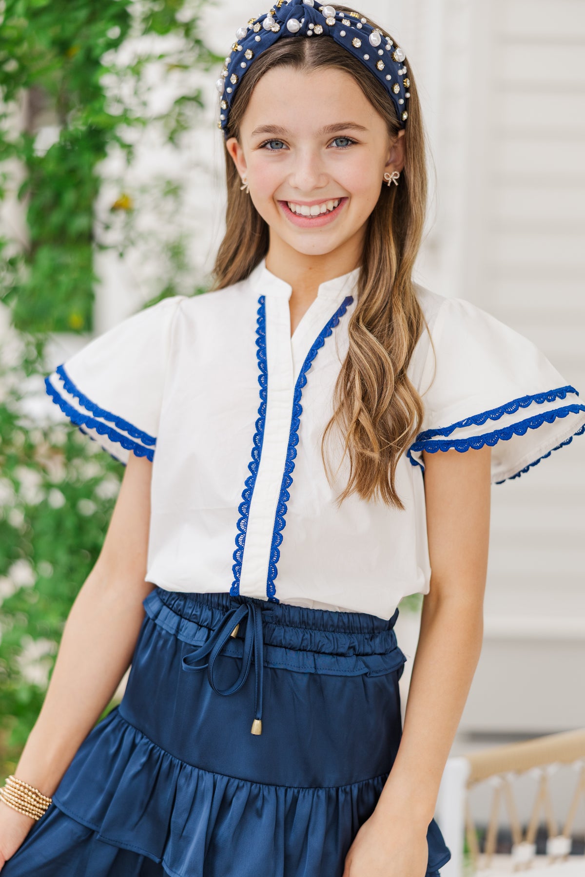 Girls: The Ruby White Button Down Blouse – Shop the Mint