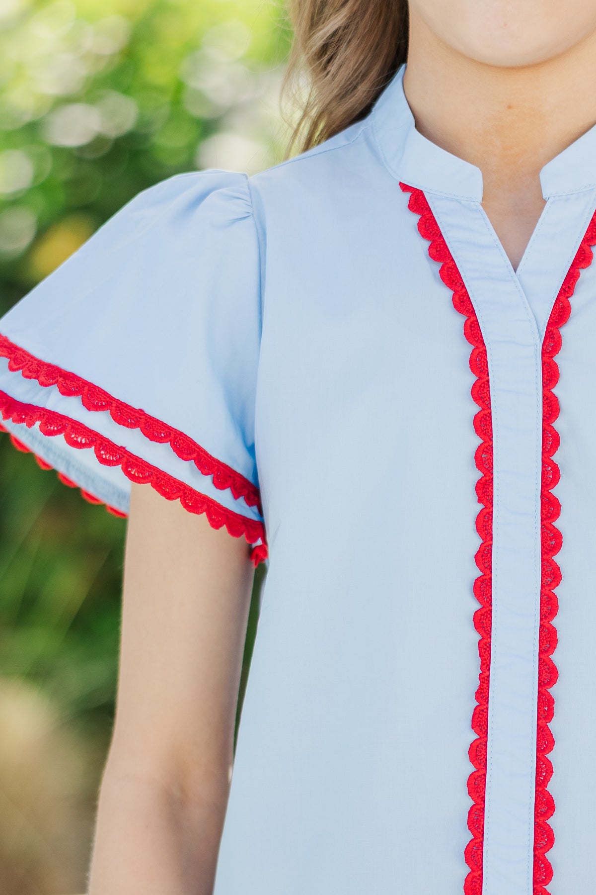 Girls: The Ruby Light Blue Button Down Blouse – Shop the Mint