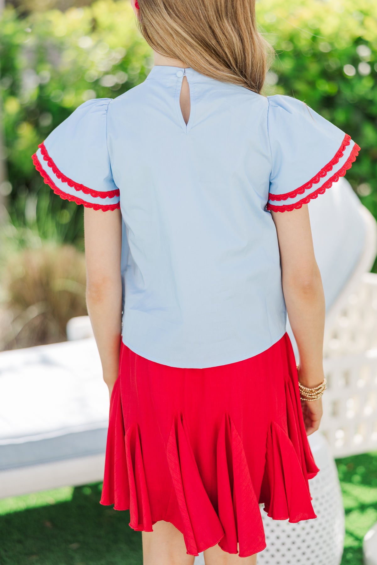 Girls: The Ruby Light Blue Button Down Blouse – Shop the Mint
