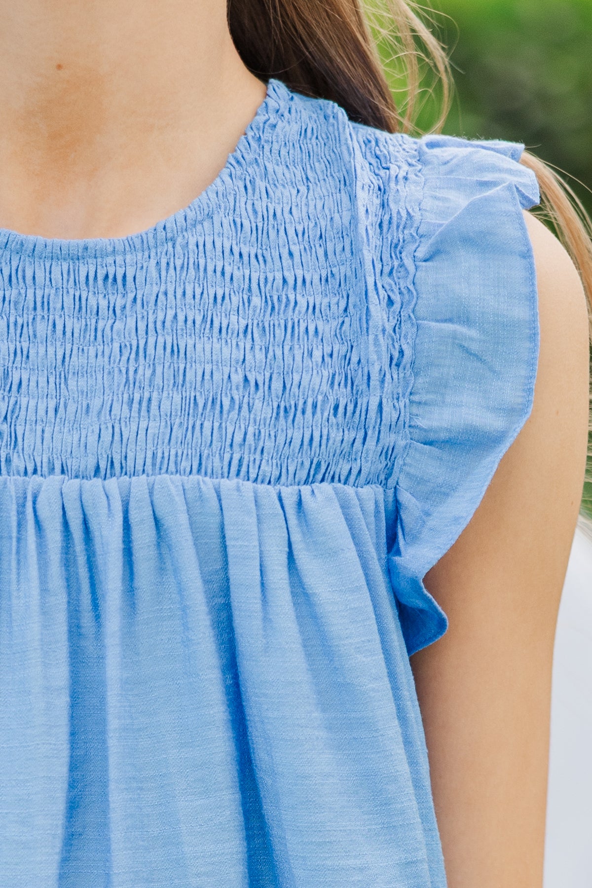 Girls: Longing For Love Blue Ruffled Dress – Shop the Mint
