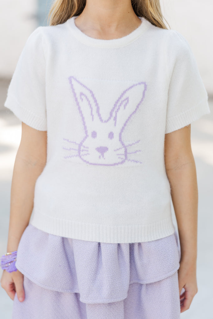 Girls: The Hannah Cream Bunny Sweater – Shop the Mint