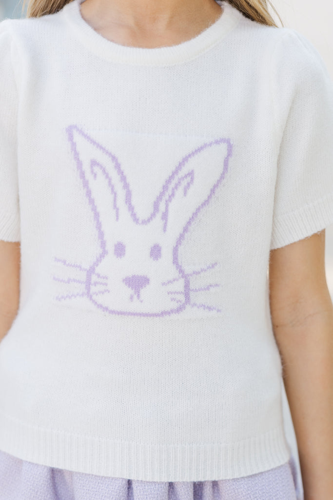 Girls: The Hannah Cream Bunny Sweater – Shop the Mint