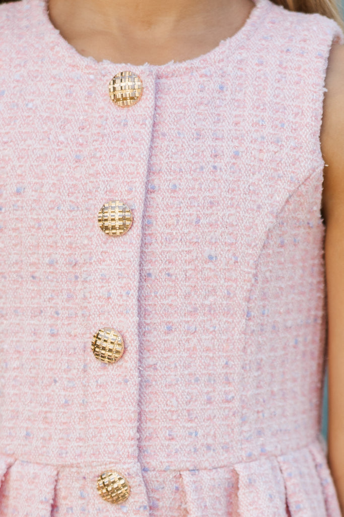 Girls: The Sady Pink Plaid Tweed Dress – Shop the Mint