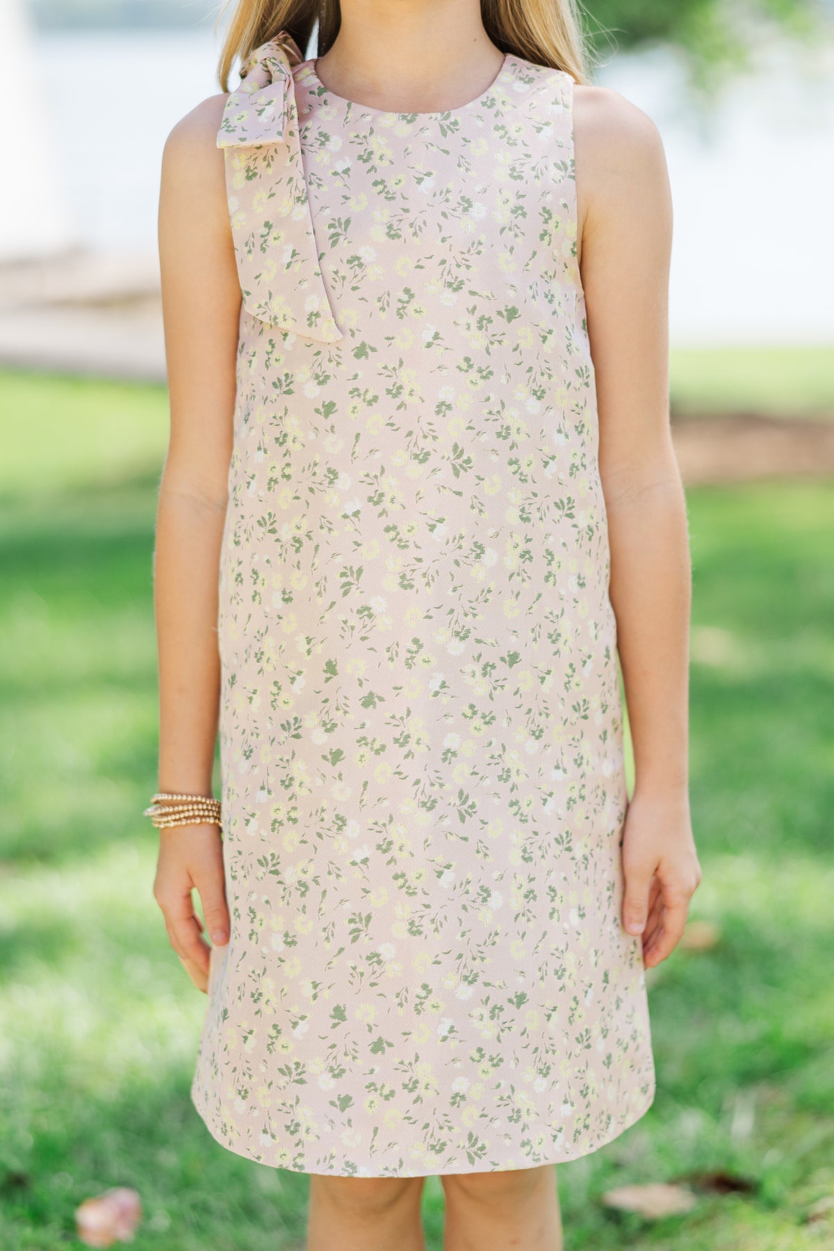 Girls: The Marla Pink Floral Brocade Dress – Shop the Mint