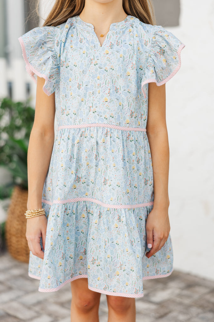Girls: At This Time Light Blue Floral Dress – Shop the Mint