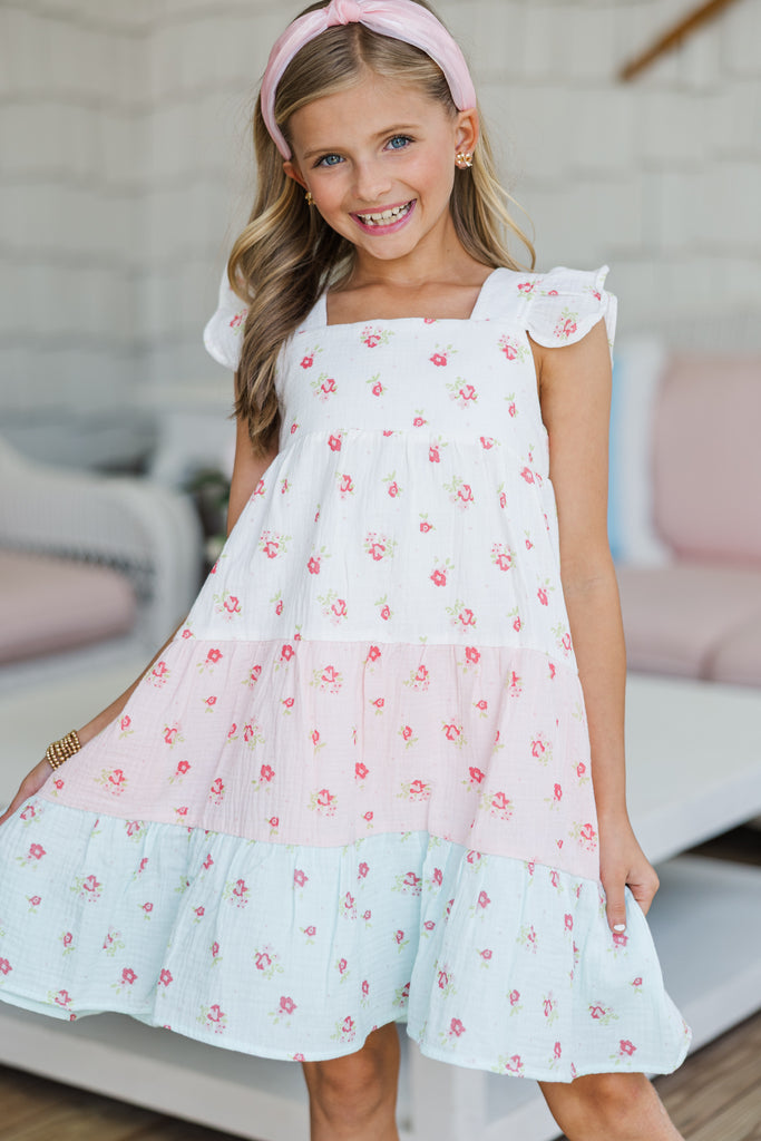 Girls: The Moira White Ditsy Floral Dress – Shop the Mint