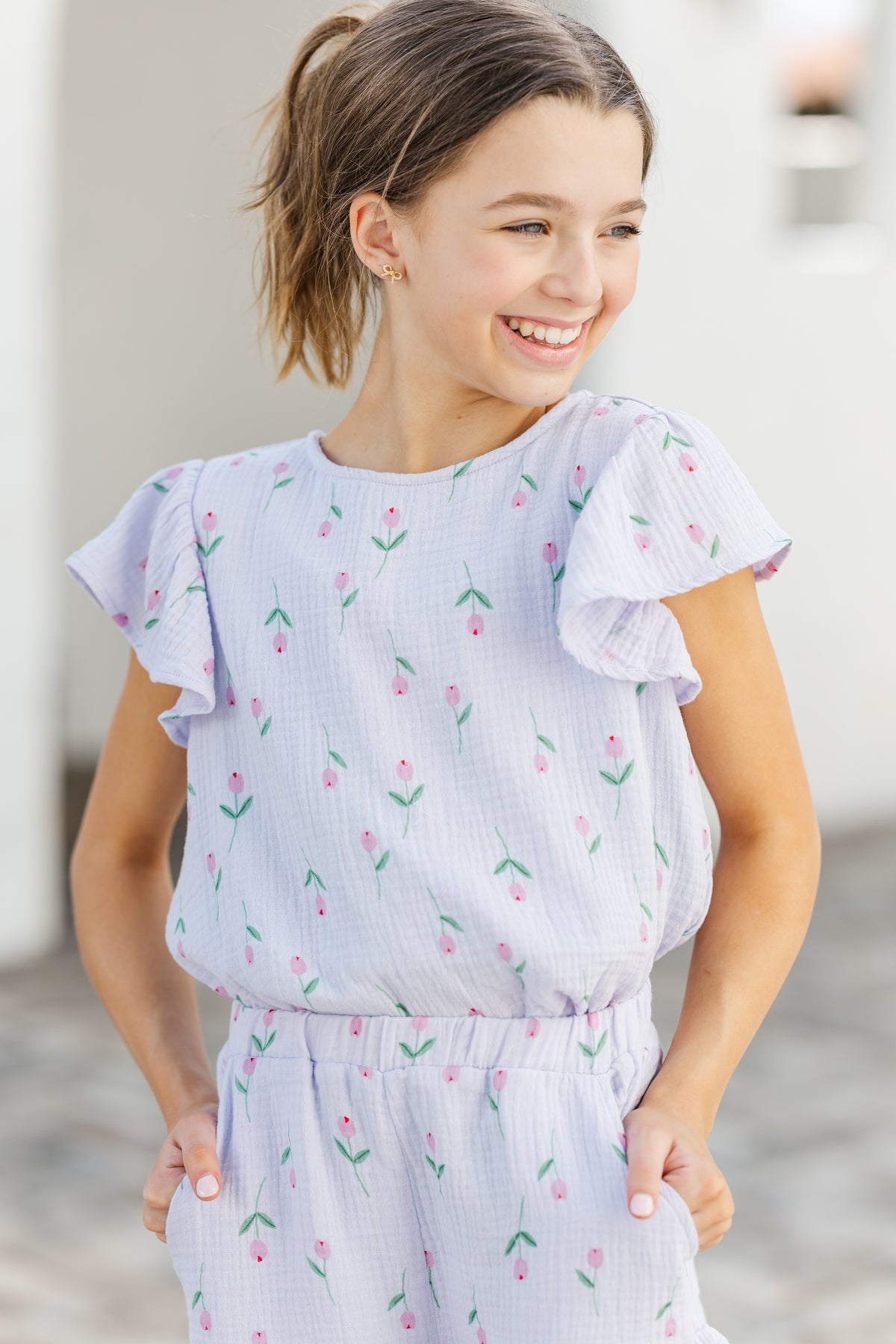 Girls: Feeling Fun Lavender Ditsy Floral Set – Shop the Mint