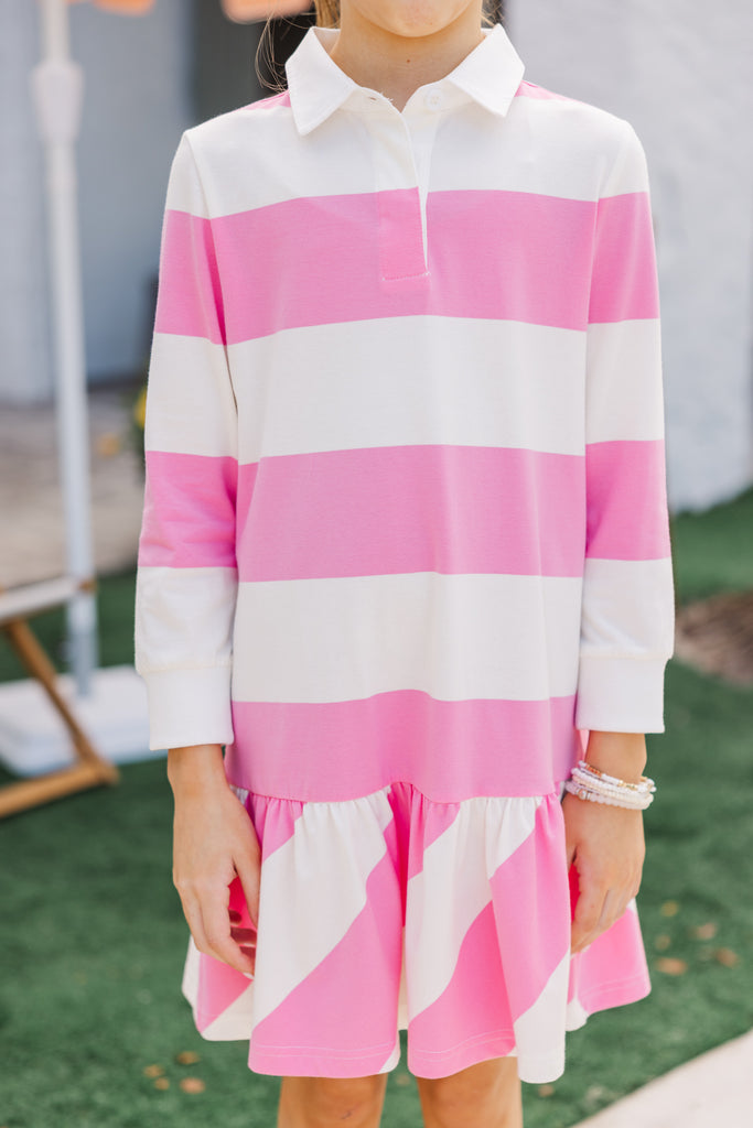 Girls: The Emerson Pink Striped Rugby Dress – Shop the Mint