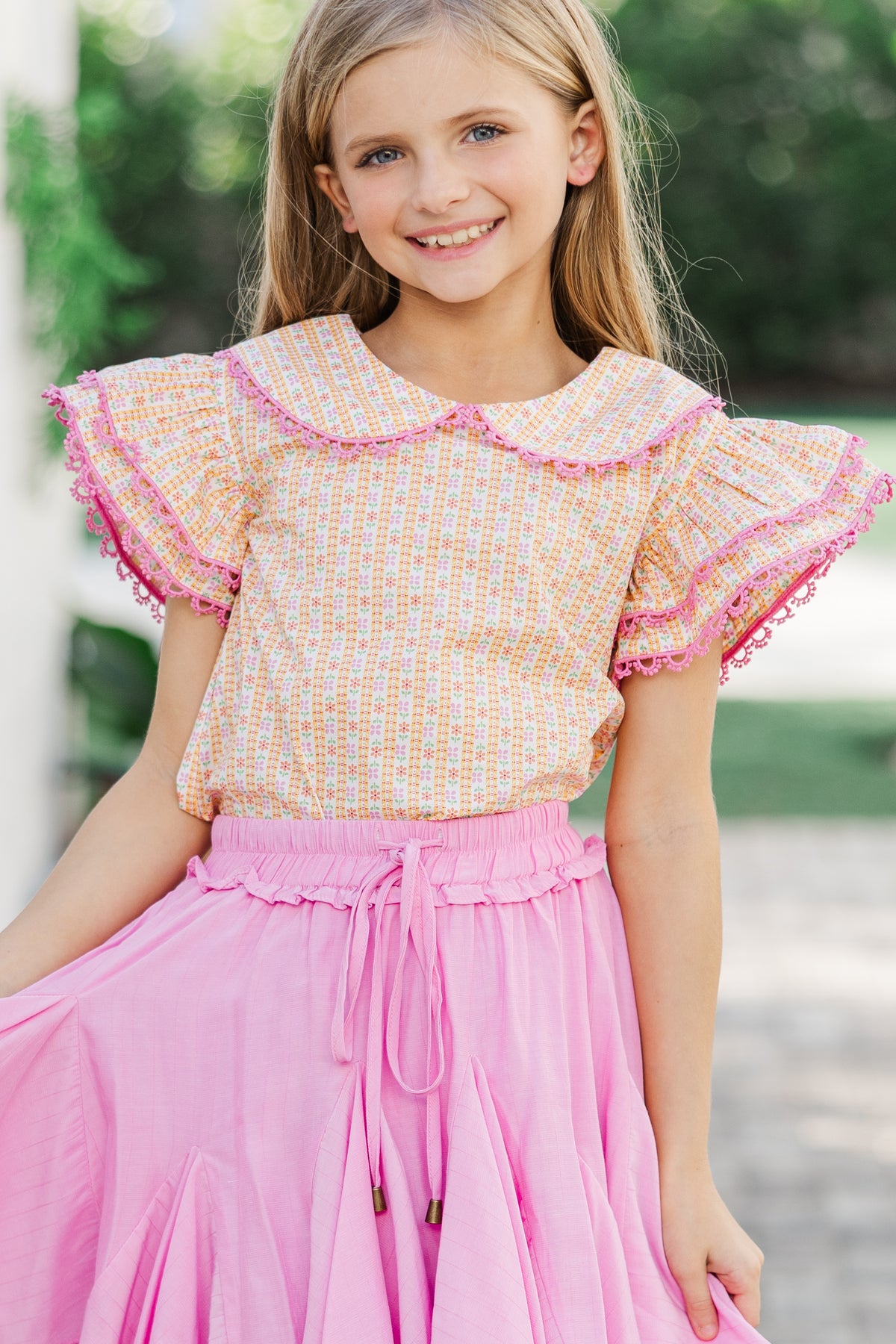 Girls: The Chelsea Yellow Collared Blouse – Shop the Mint