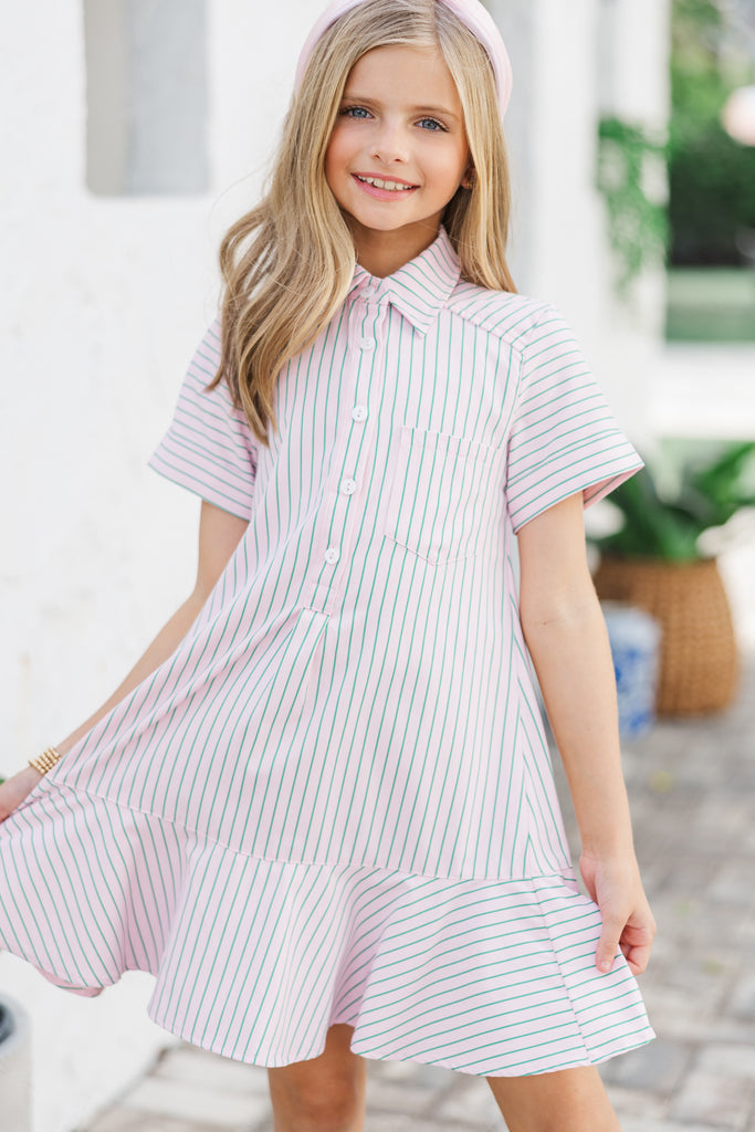 Girls: The Lexie Pink Striped Dress – Shop the Mint