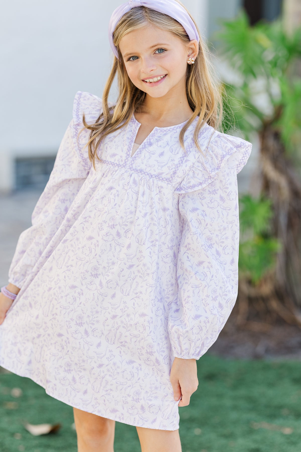 Girls: See It Through Lavender Toile Babydoll Dress – Shop the Mint