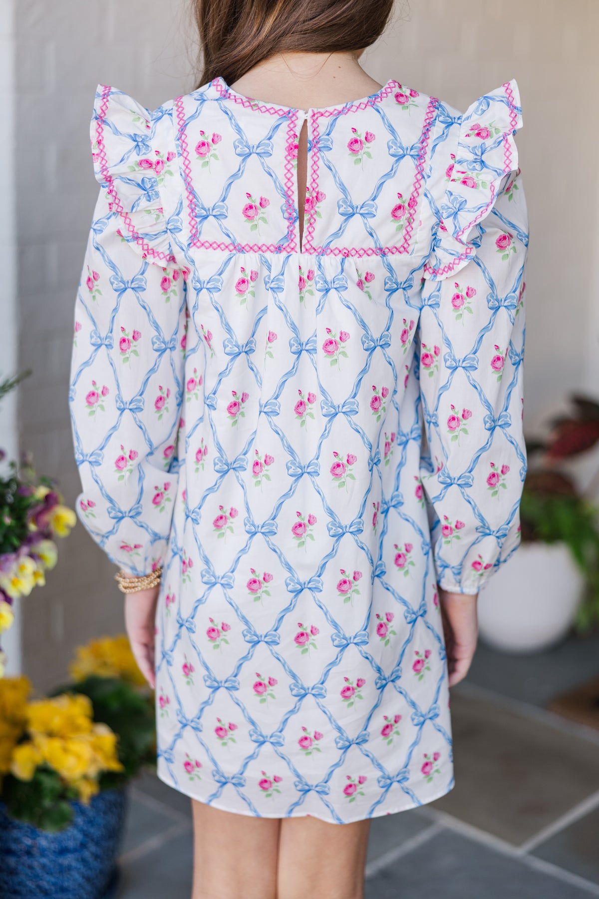 Girls: See It Through Light Blue Bow Print Babydoll Dress – Shop the Mint
