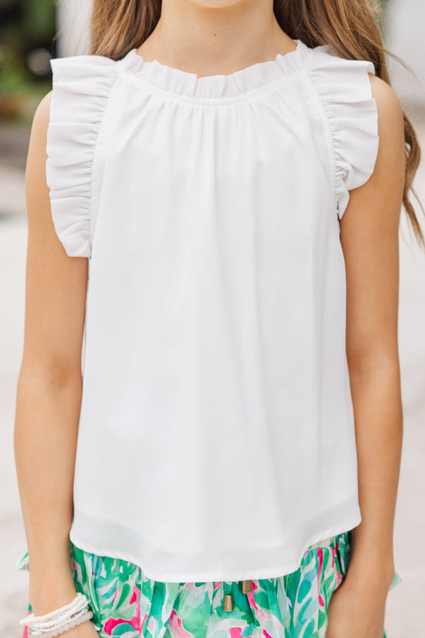 Girls: The Maisie White Top – Shop the Mint