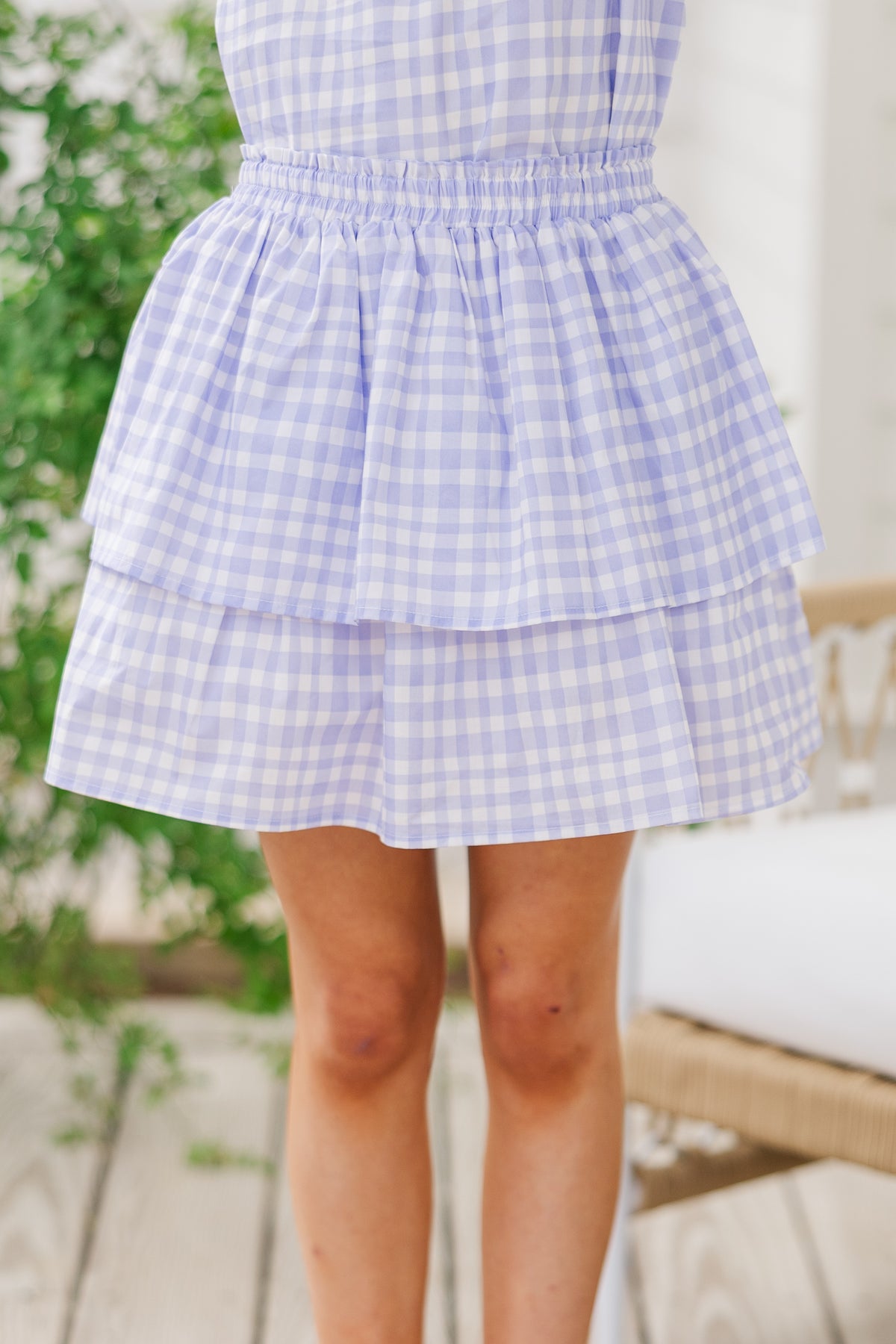 Girls: The Sarah Beth Lavender Gingham Skort – Shop the Mint