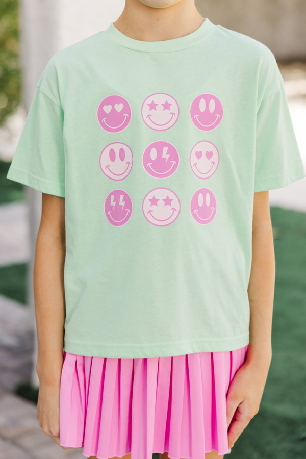 Girls: So Many Smiles Mint Green Graphic Tee – Shop the Mint
