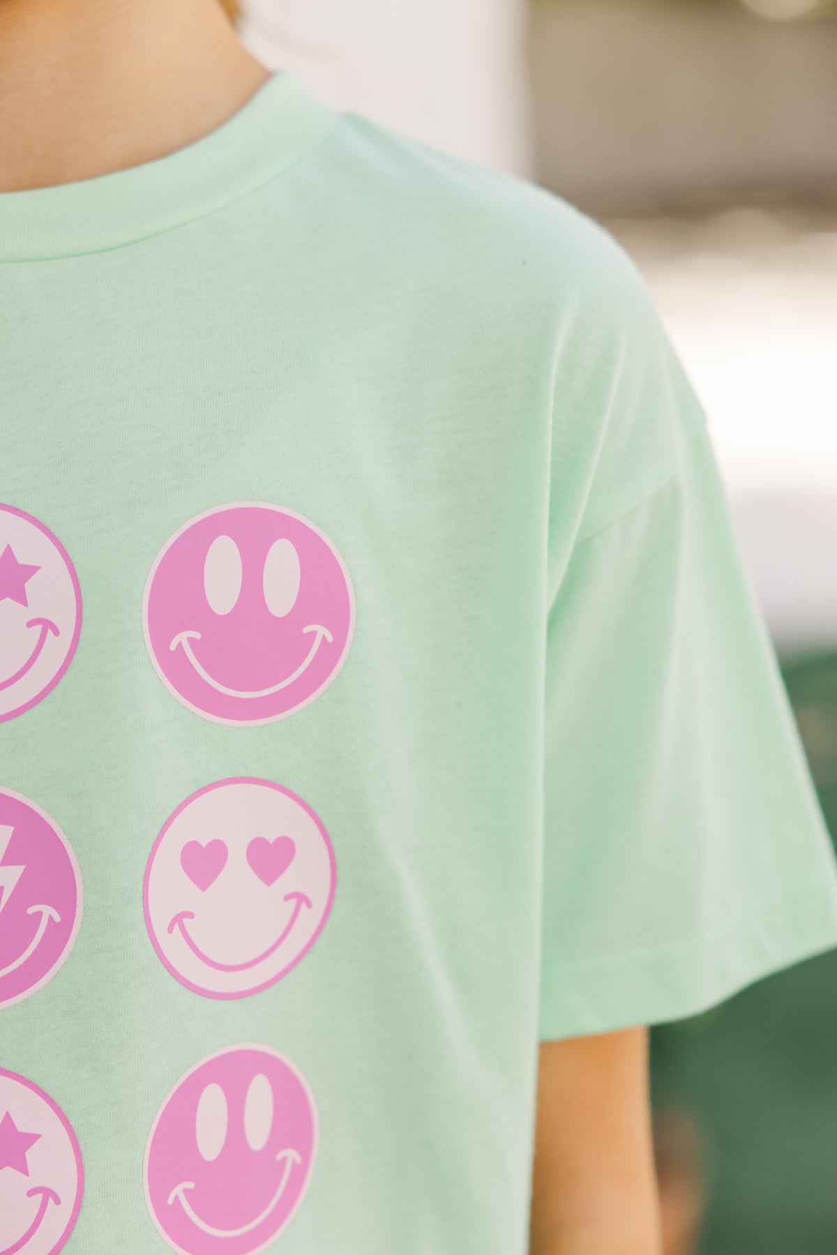 Girls: So Many Smiles Mint Green Graphic Tee – Shop the Mint