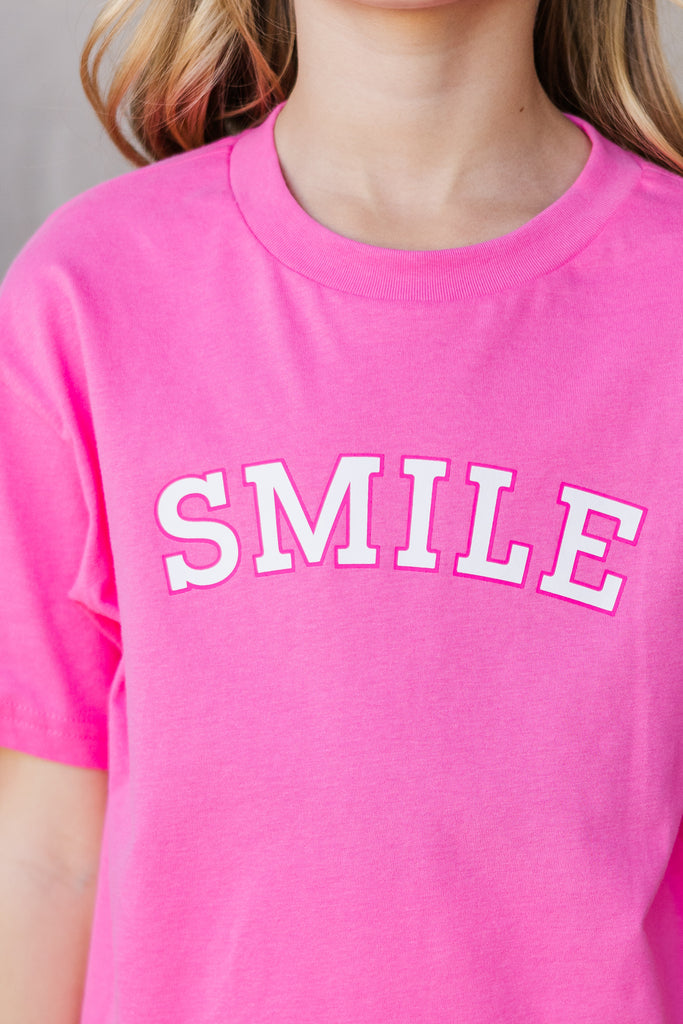Girls: Smile Pink Graphic Tee – Shop the Mint