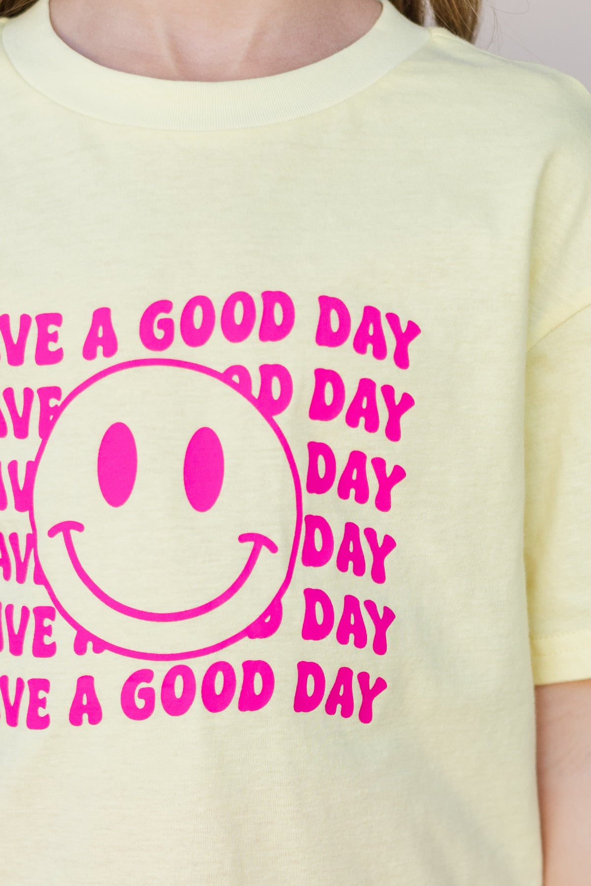 Girls: Have A Good Day Yellow Graphic Tee – Shop the Mint