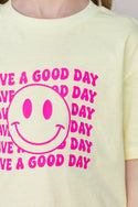 Girls: Have A Good Day Yellow Graphic Tee – Shop the Mint