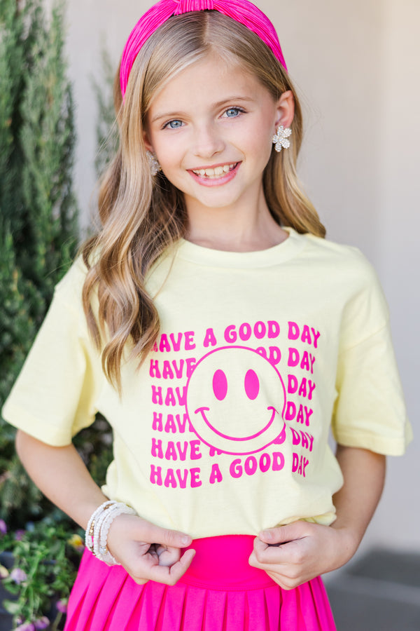 Girls: Have A Good Day Yellow Graphic Tee – Shop the Mint