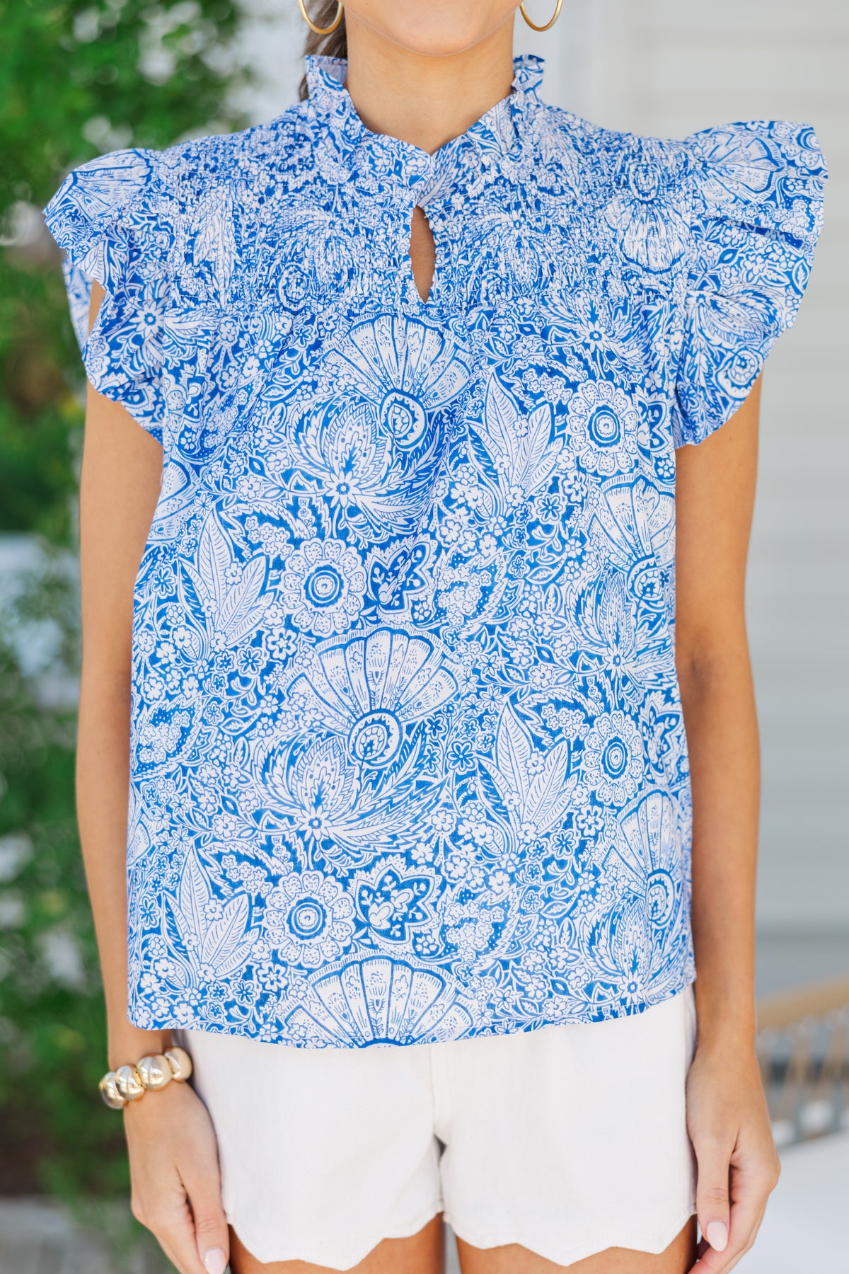 Sunday Dreaming Blue Damask Blouse – Shop the Mint