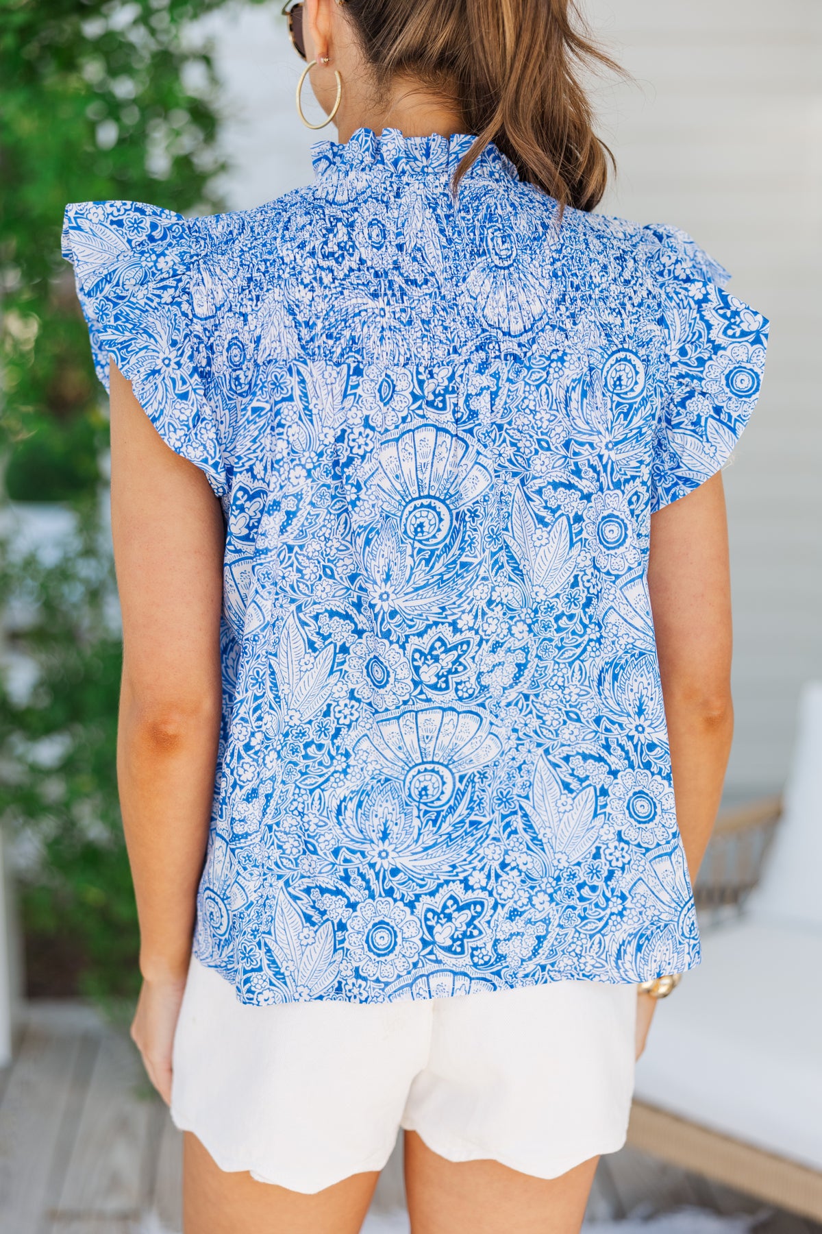 Sunday Dreaming Blue Damask Blouse – Shop the Mint