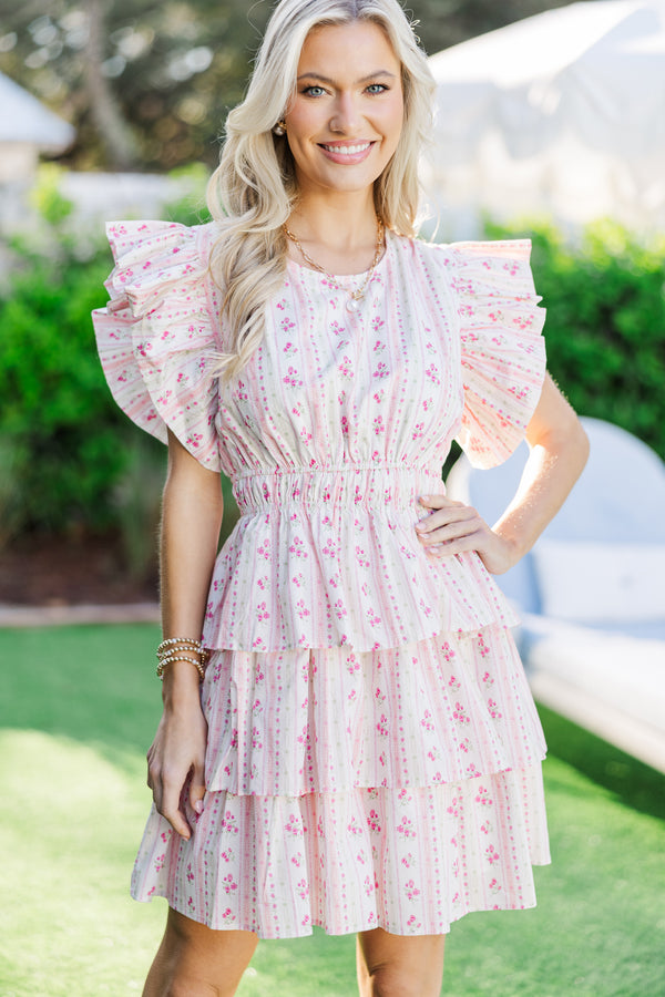 Find Yourself Pink Floral & Striped Dress – Shop the Mint