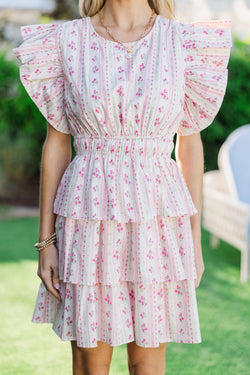 Find Yourself Pink Floral & Striped Dress – Shop the Mint