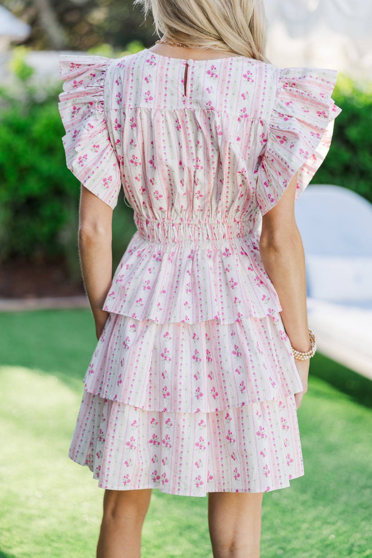 Find Yourself Pink Floral & Striped Dress – Shop the Mint