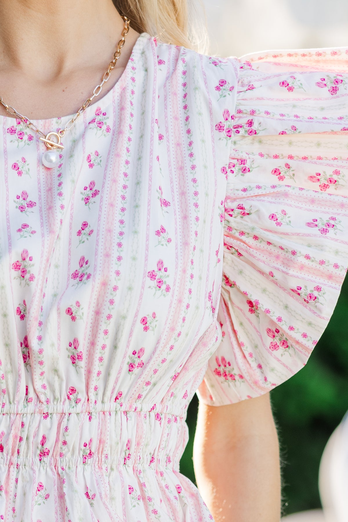 Find Yourself Pink Floral & Striped Dress – Shop the Mint
