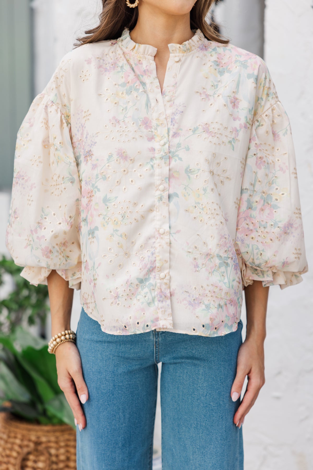 Take Your Turn Pink Eyelet Blouse – Shop the Mint