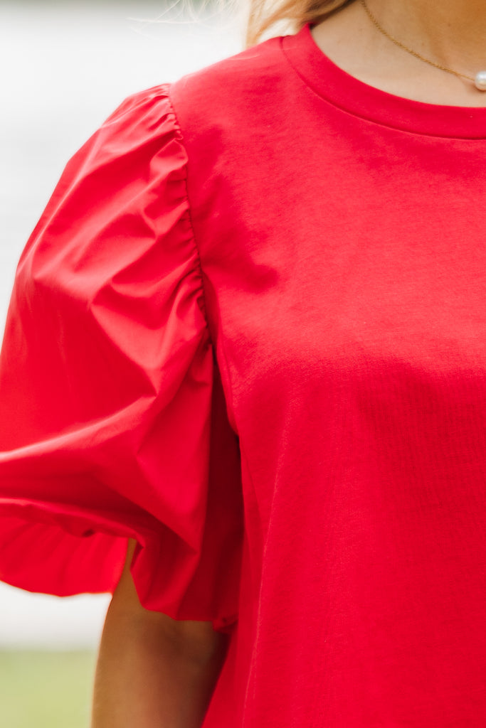 Lovely New Day Red Blouse – Shop the Mint