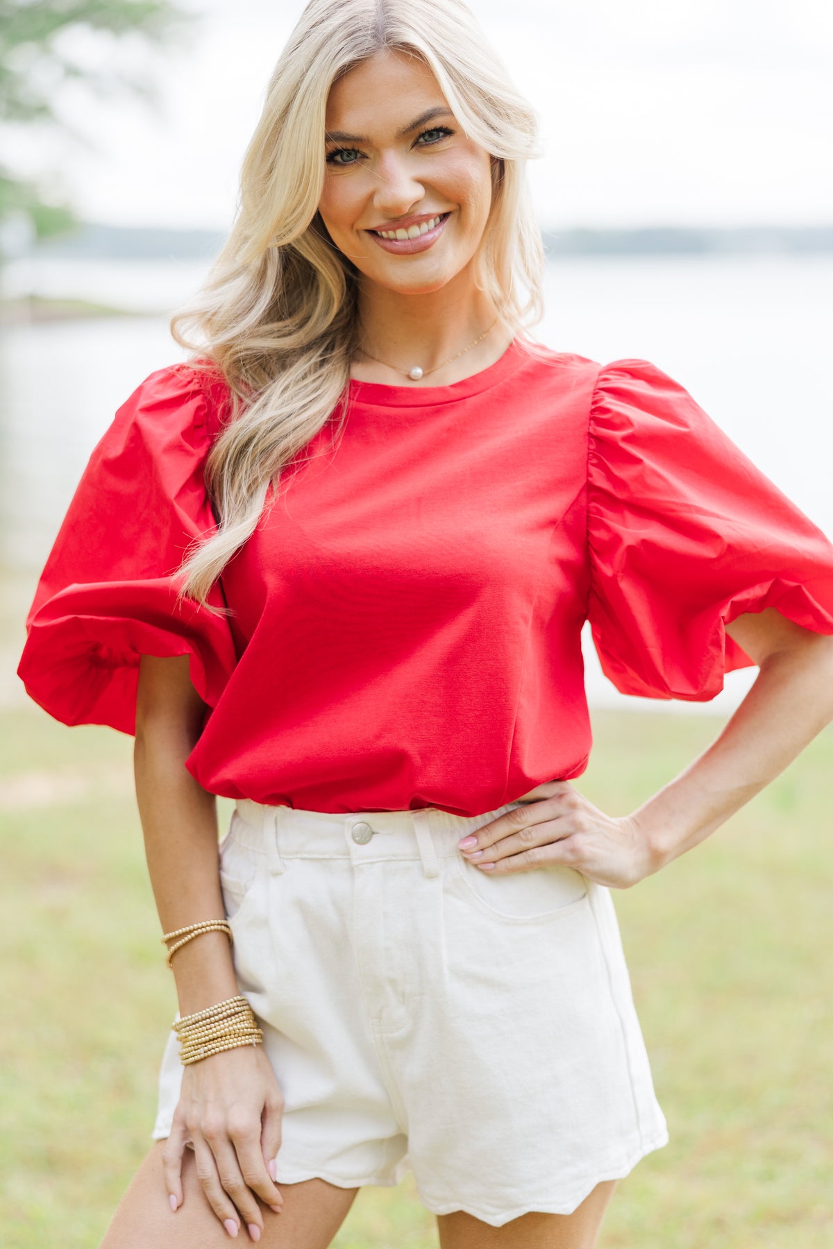 Lovely New Day Red Blouse – Shop the Mint