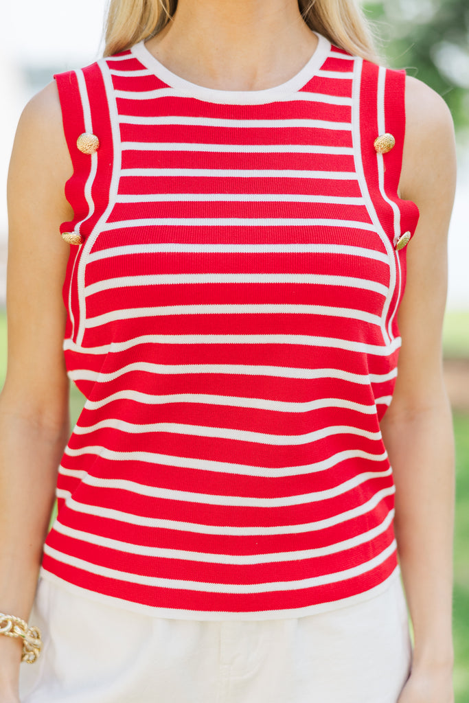 Know What To Do Red Striped Knit Top – Shop the Mint